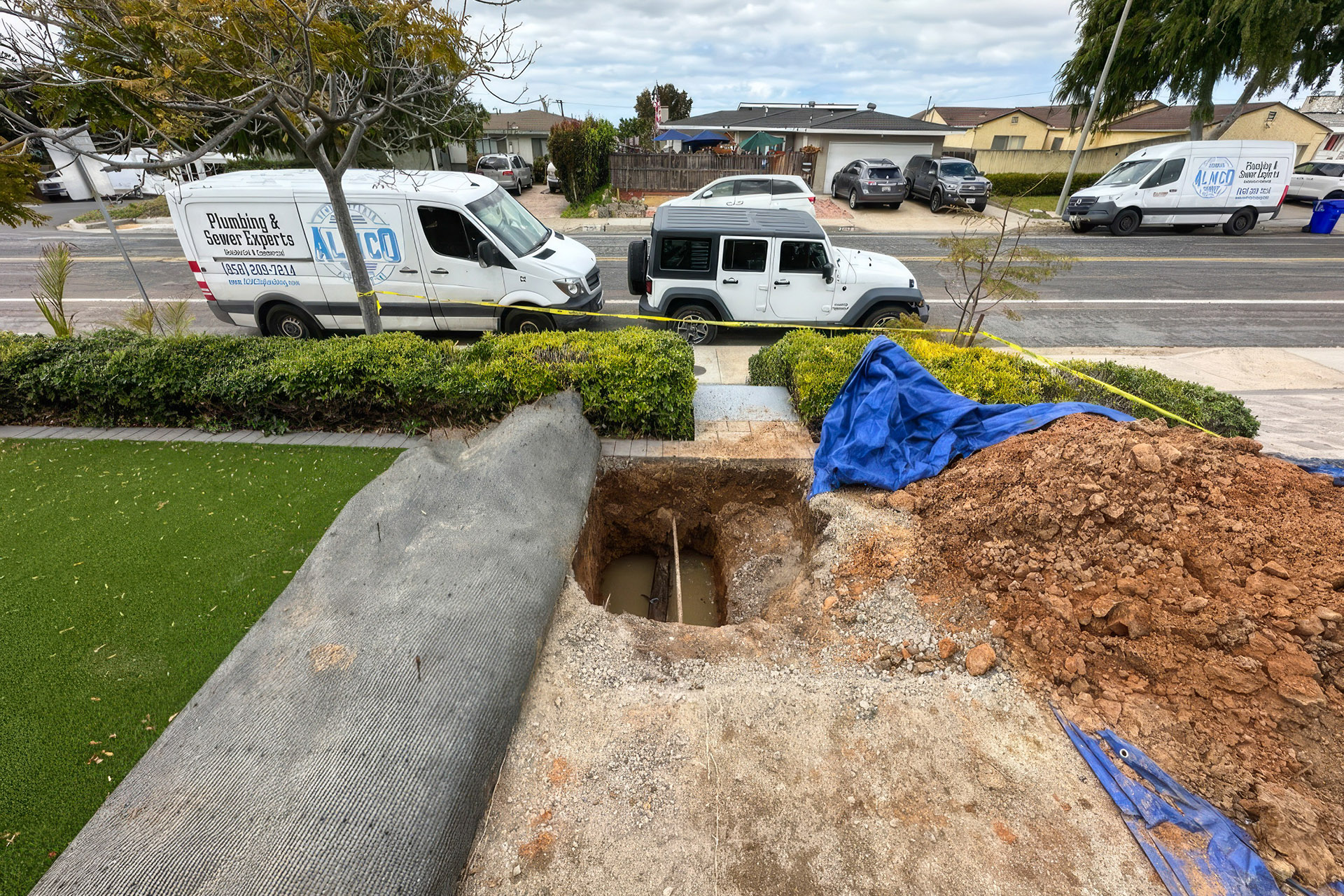 PIPE BURSTING sewer line replacement in SAN DIEGO, CA
